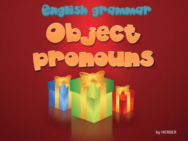 Subject and Object pronouns | PPT