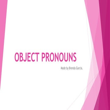 Object pronouns | PPTX