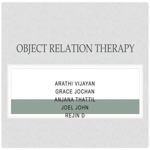 Object relation therapy | PPTX
