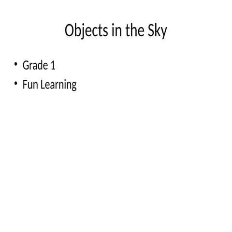 Objects seen in the sky | DOCX