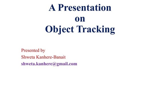 Video Multi Object Tracking Using Deep Learning Ppt