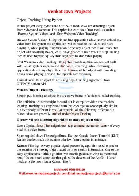 Object Tracking Using Python Pdf 3562