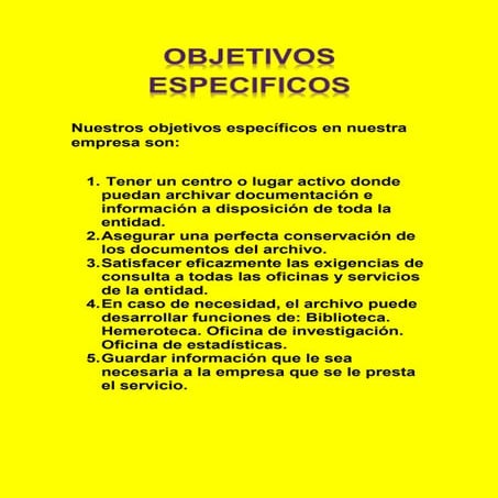 Objetivo especifico | PDF
