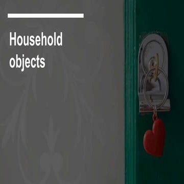 Objeto de aprendizaje: household objects | PPT