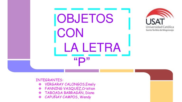 Objetos con la letra p