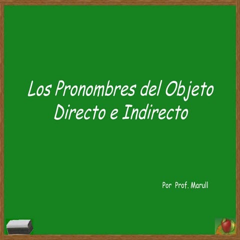 Objetos Directos E Indirectos | PPSX