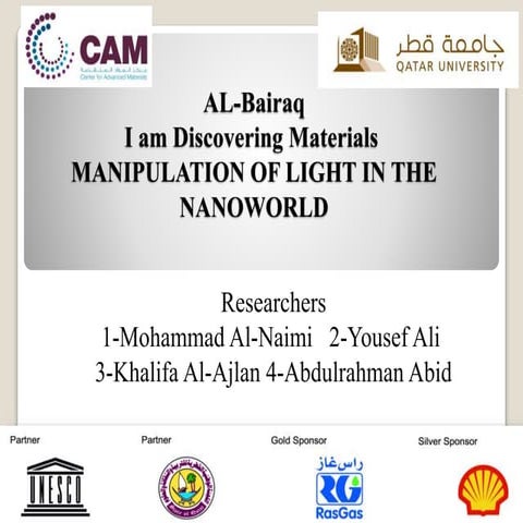 Manipulation of light in Nano world,Leggero , IDM13 | PPTX