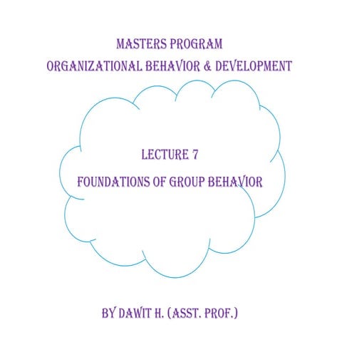 OB Lecture 7 organizational behavior seven | PPTX