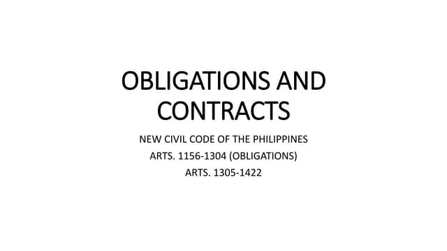 Obligations and-contracts reviewer | PDF
