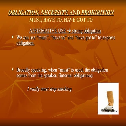 Obligation, Necessity, And Prohibition | PPT