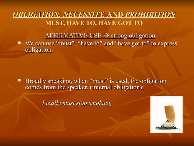Modal verbs of obligation, permission, prohibition | PPTX