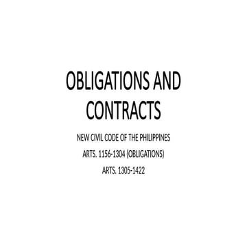 Obligations and-contracts reviewer | PDF