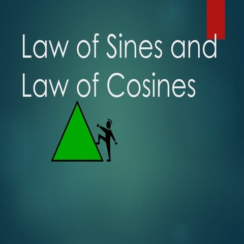 Oblique Triangles Using The Law of Sines and Law of Cosines.ppt