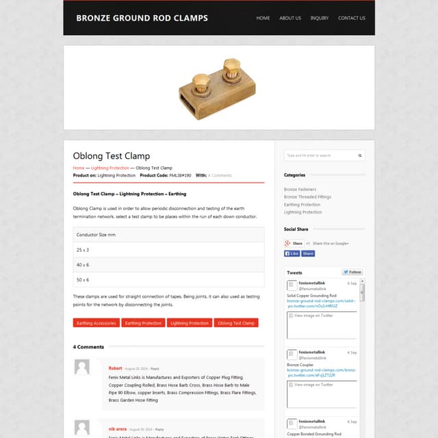 Oblong test clamp lightning protection - earthing | PDF | Weather | Science