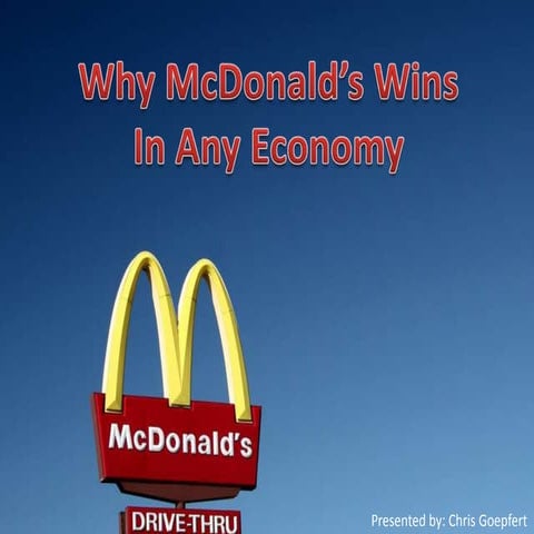 Why McDonald's Wins In Any Economy | PPT