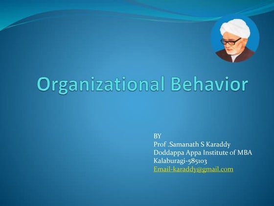 History of Organisational Behaviour | PPT