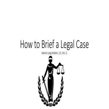 How to Brief a Legal Case | PPTX