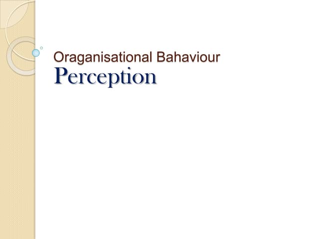 Perception | PPTX