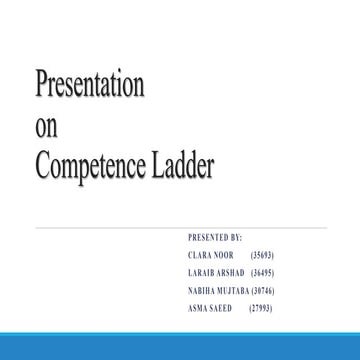 Competence Ladder | PPTX