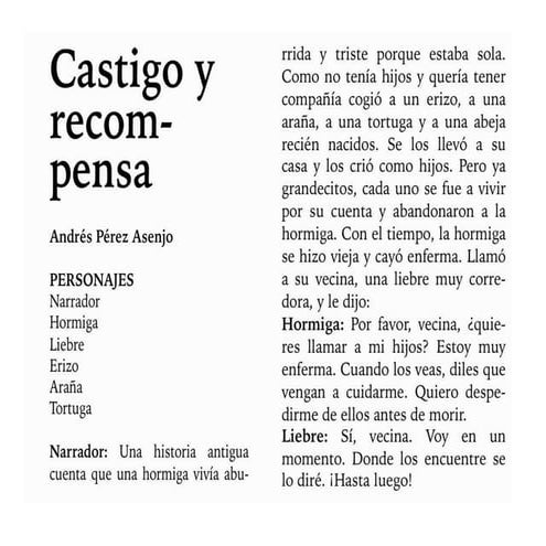 Obra castigo recompensa | DOCX