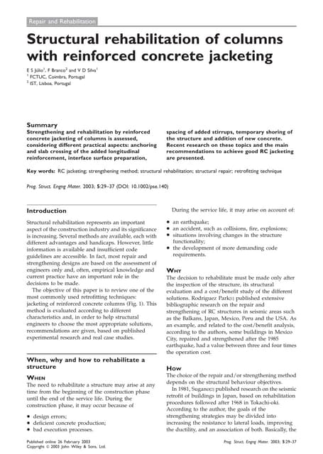 Rcc jacketing | PPTX