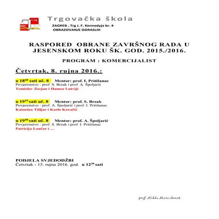Obrana zavrsni rad_2015-16 jesen | PDF
