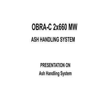 Ash Handling System of a Thermal Power Plant | PPTX