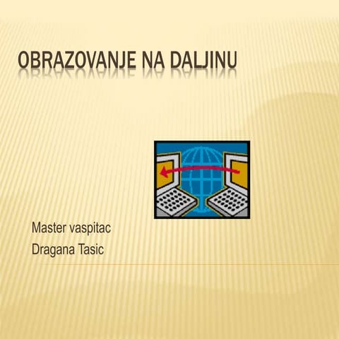 Obrazovanje na daljinu | PPTX