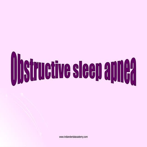 Obsa | PPT | Ear, Nose and Throat Conditions | Diseases and Conditions