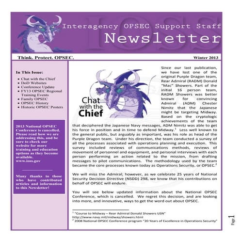 OPSEC Newsletter | PDF