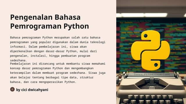 1. pengenalan python | PPT