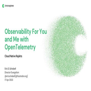 Observability For You and Me with OpenTelemetry | PPTX