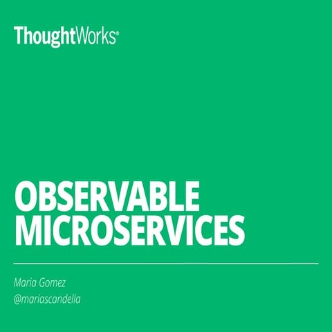 Observability Design Patterns for Microservices | PDF
