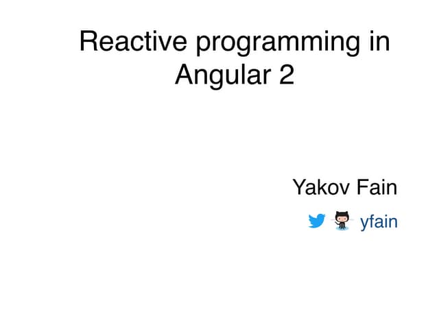 Reactive Programming In Angular 2 Ppt