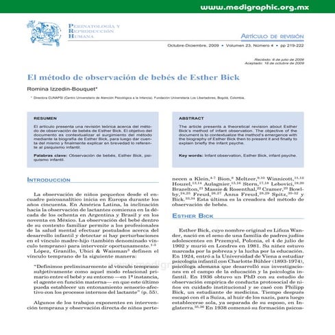 Observacion lactantes-metodo-bick-3-12 | PDF