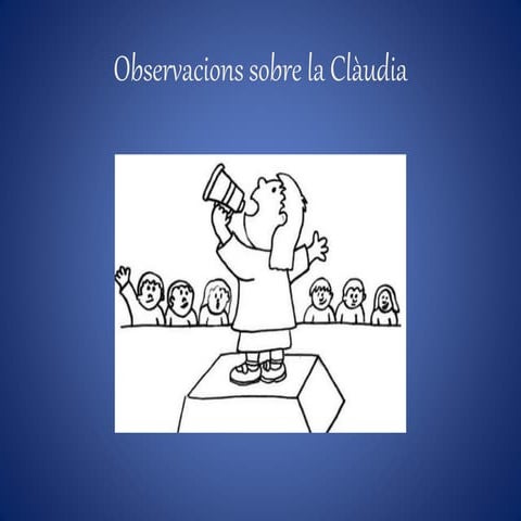Observacions sobre la clàudia | PPTX