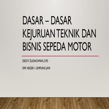 materi observasi ddk kelas 10 tbsm dasar kejuruan | PPTX