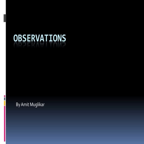 Observation | PPT