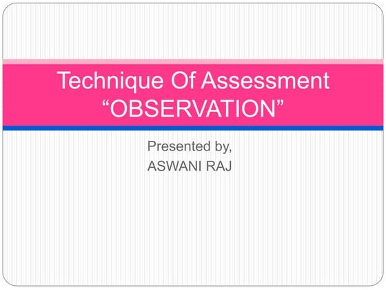 Observation | PPTX