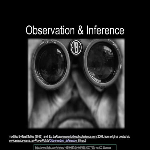 Observation and Inference Notes | PPT