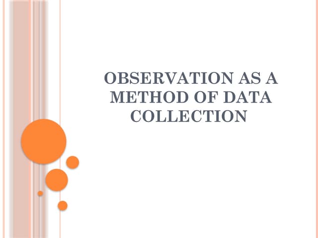 Observation Method | PPT