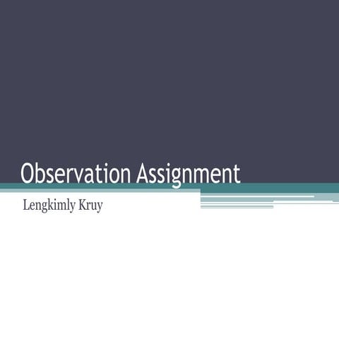 Kruy-Observation | PPTX
