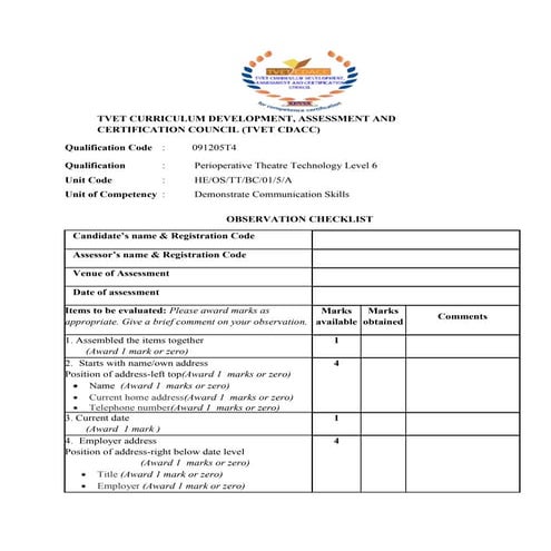 OBSERVATION CHECKLIST.docbfocumengs that high | DOC