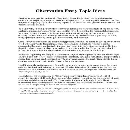 Observation Essay Topic Ideas.pdf