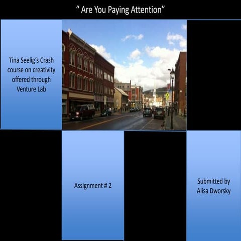 Are you paying attention? assignment # 2 for the Crash Course in Creativity, Instructor Tina ...