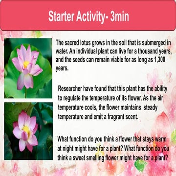 flower parts and its function. Pollination | PPTX