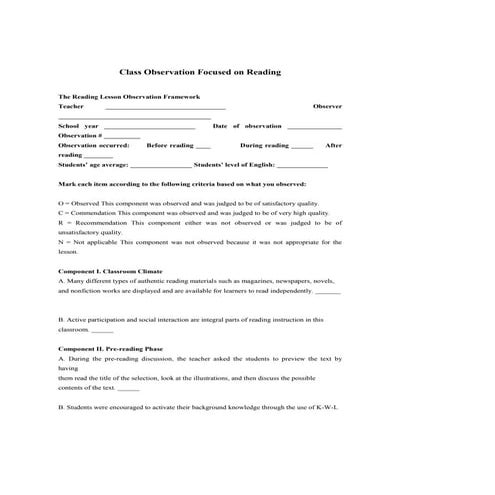 Observation form | PDF