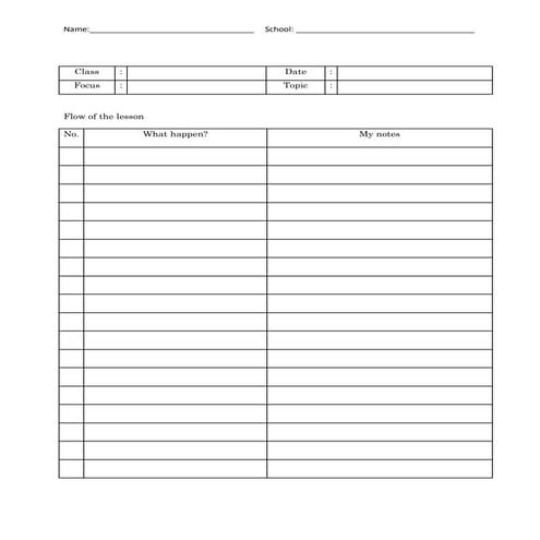 Observation Form | DOCX