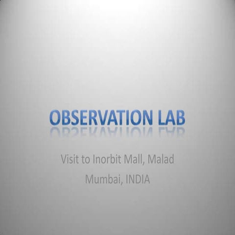 Observation lab | PPTX