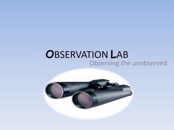 Observation lab | PPTX